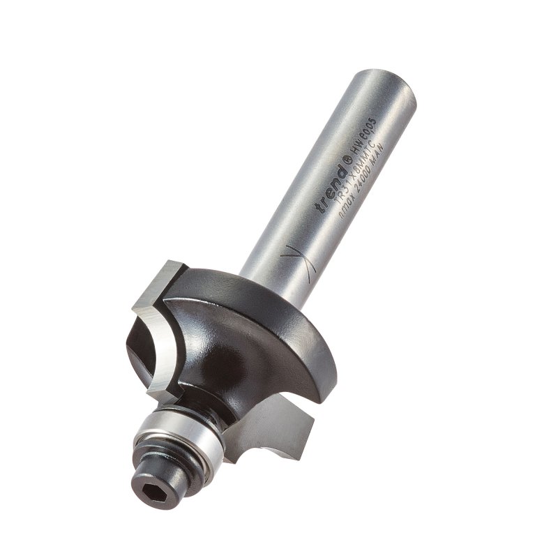 Trend Tr31x8mmtc Trade Router Cutter Guided Ovolo/round Over 6.35mm Rad ...